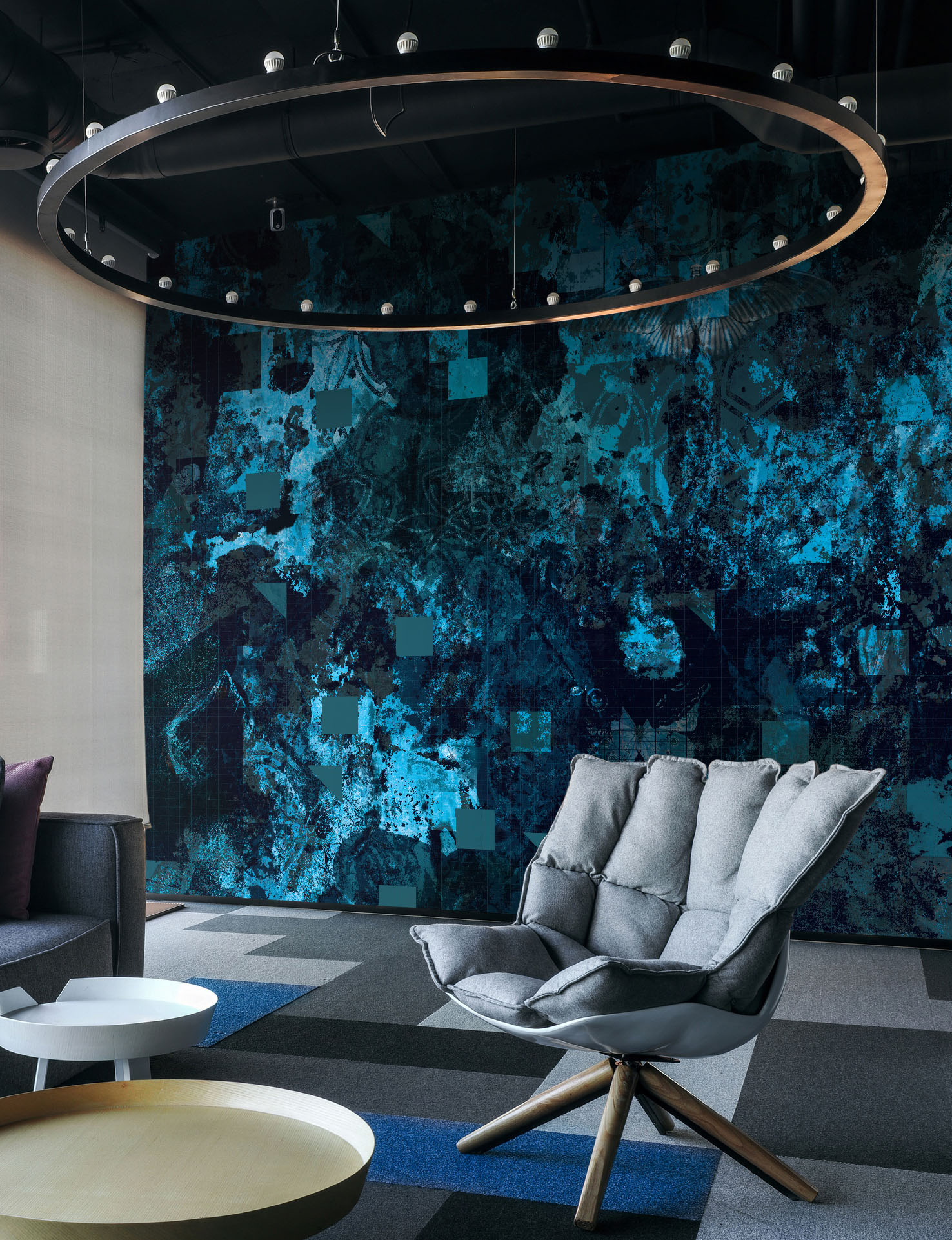 The Panache Blue - Abstract wallpaper | daisy james