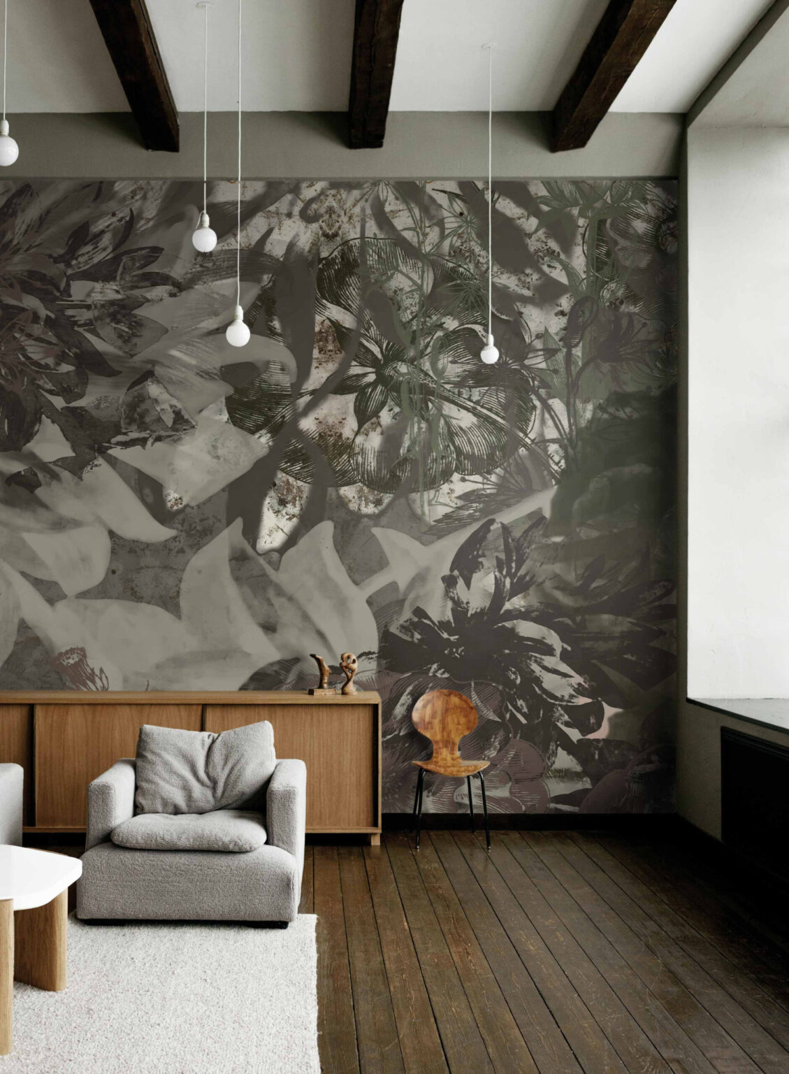 The Perigone Orange - Floral wallpaper | daisy james